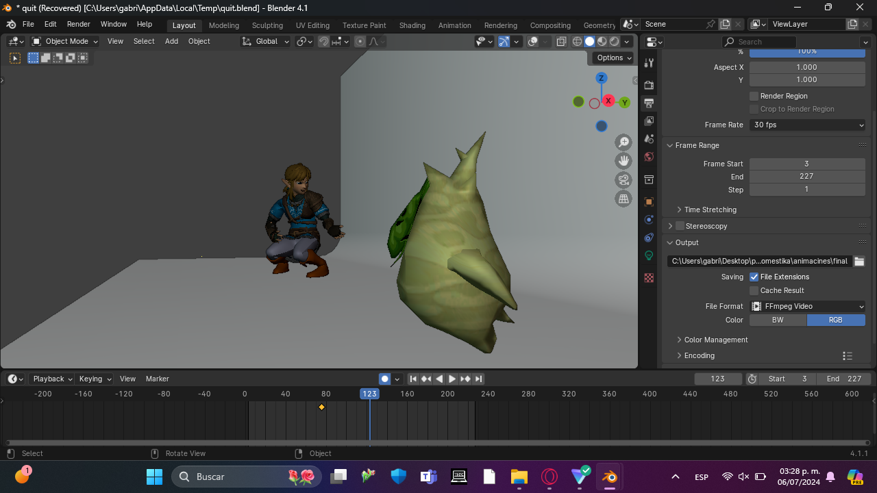 Mi proyecto del curso: Animación de personajes 3D estilo cartoon en Blender | Domestika